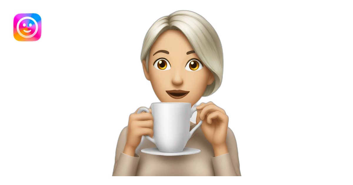 sipping tea gossip emoji | AI Emoji Generator