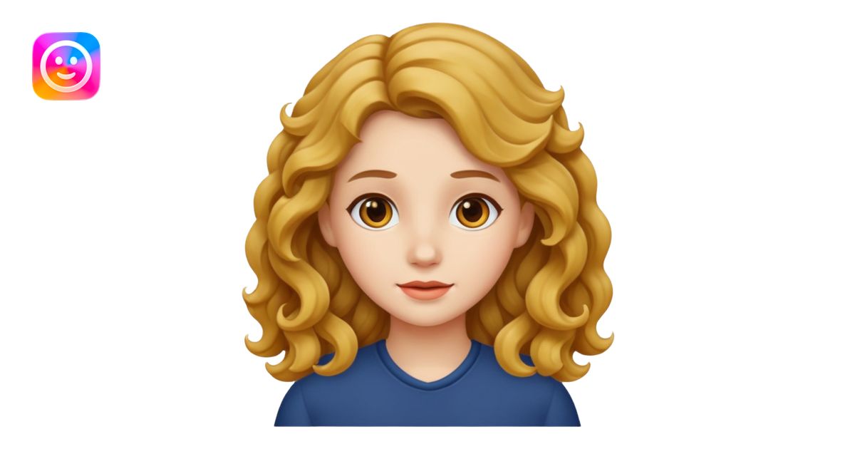 Dalgalı saç lia emoji | AI Emoji Generator