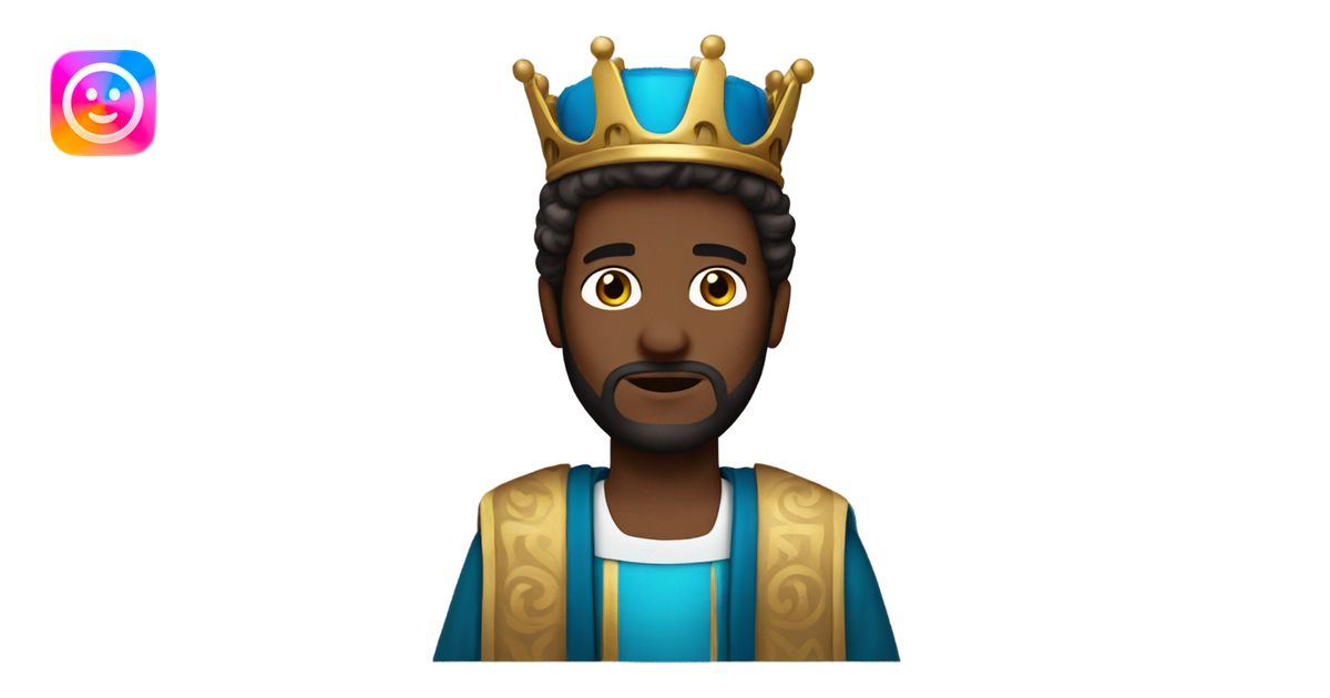 King David brown-haired biblical emoji | AI Emoji Generator