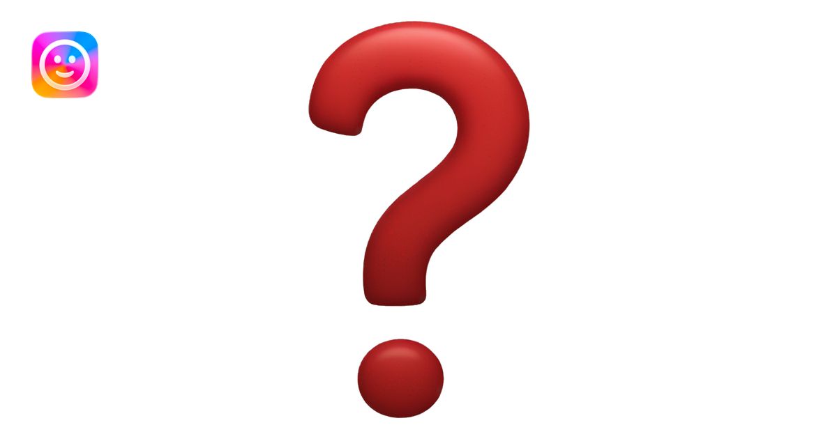 red question mark emoji | AI Emoji Generator