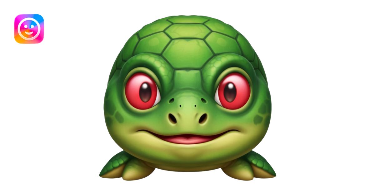 Cute angry turtle that has an upside down heart mark under her nostrils ...