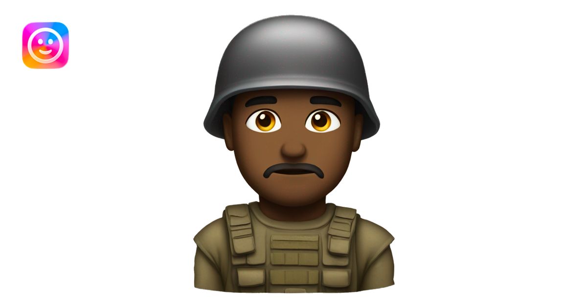 Thousand yard stare soldier emoji | AI Emoji Generator
