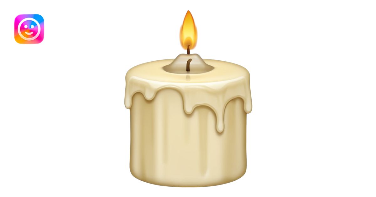 Candle with big wax drip emoji | AI Emoji Gen