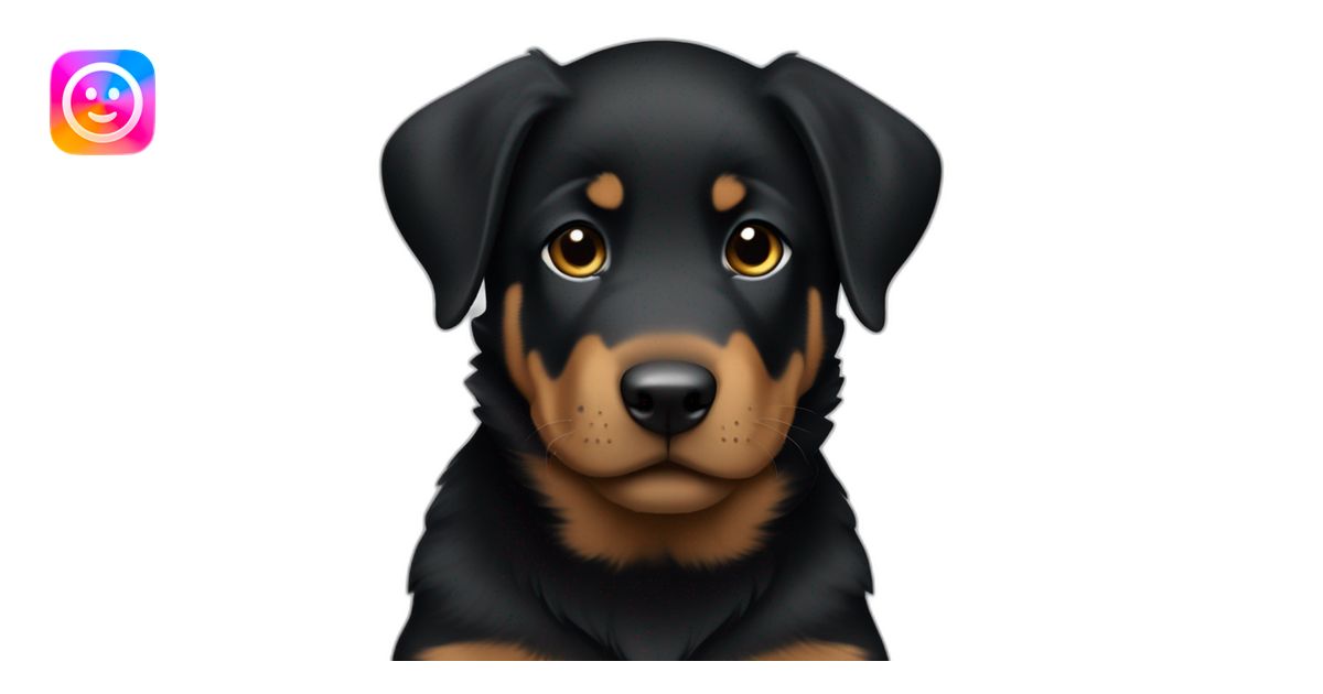Medium Beauceron puppy with white chest and chin, brown paws and cheeks ...
