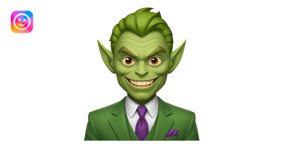 Green goblin's Spiderman emoji | AI Emoji Generator
