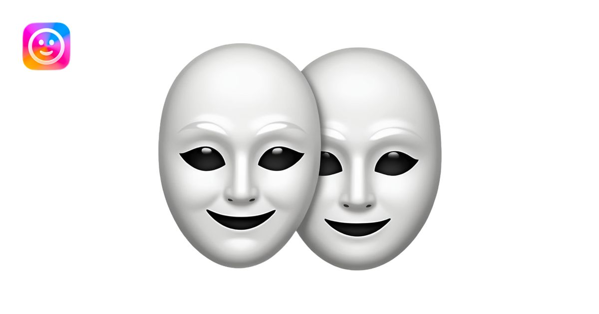 Two mask one is happy the other is sad emoji | AI Emoji Generator