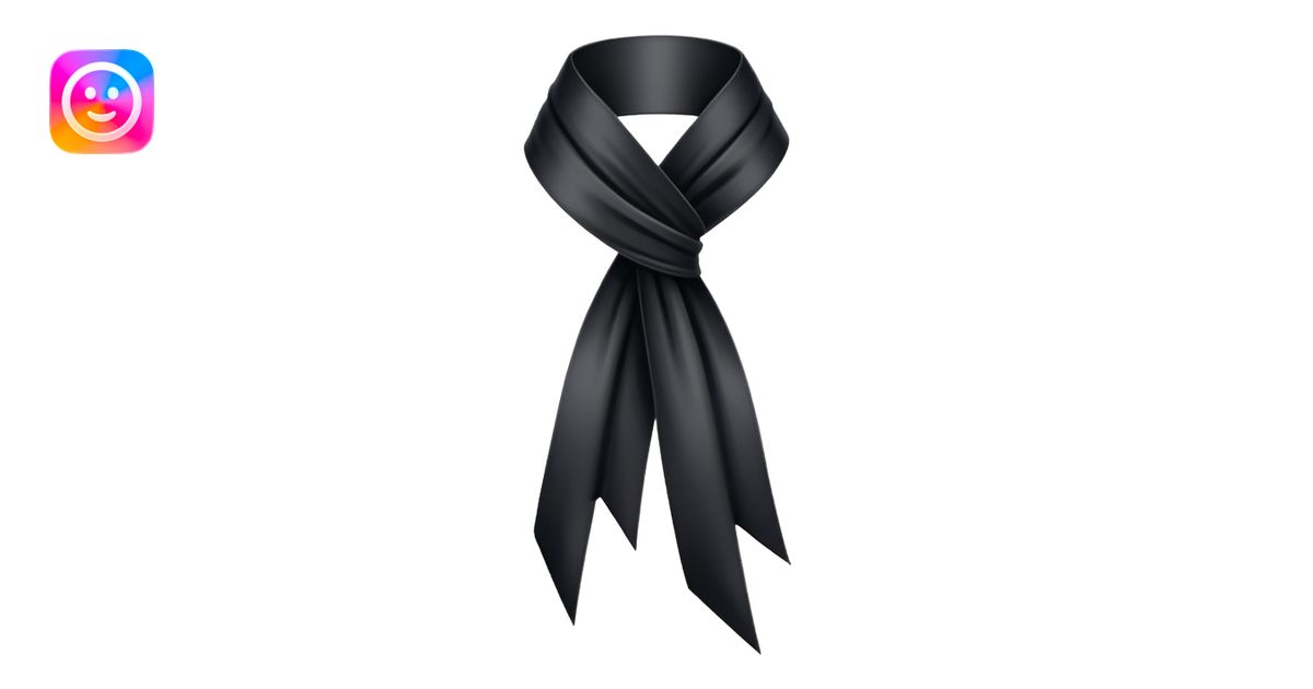 Laso negro de luto emoji | AI Emoji Generator