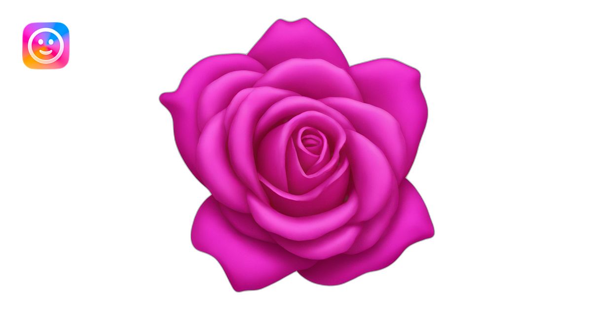 iPhone rose fuchsia emoji | AI Emoji Generator