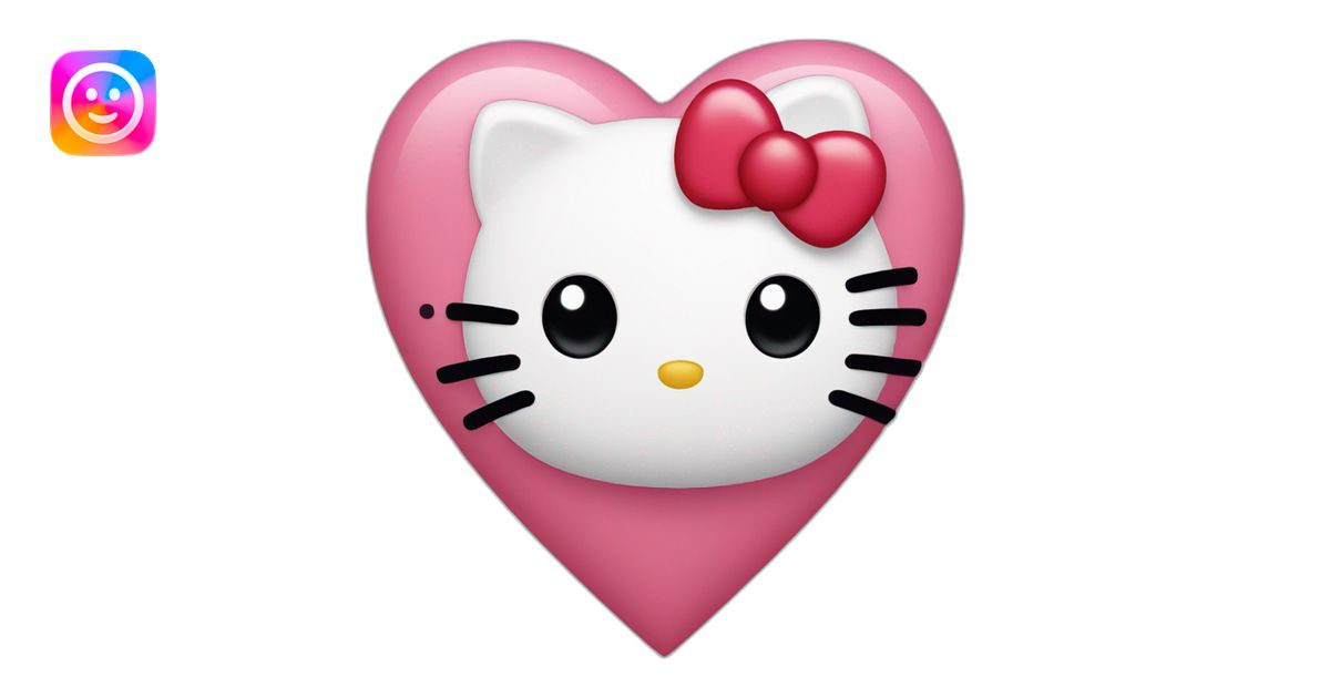 Hello kitty heart emoji | AI Emoji Generator