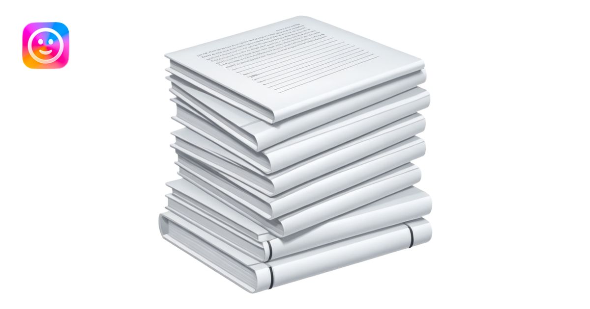 big Pile of patent papers emoji | AI Emoji Generator