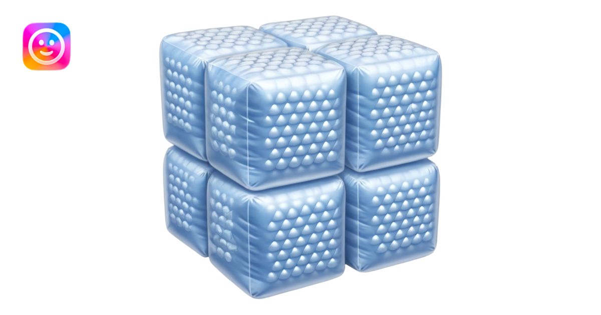 Bubble wrap polythene emoji | AI Emoji Generator