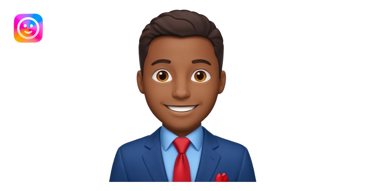 cool happy professional black male lawyer emoji | AI Emoji Generator
