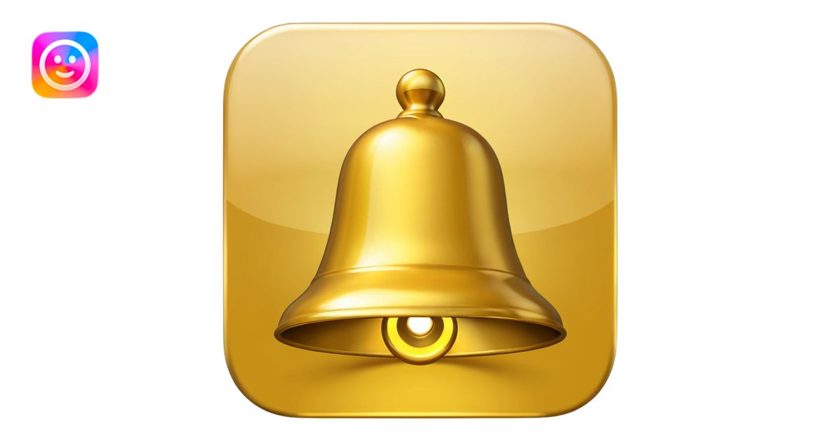 yellow YouTube bell icon emoji | AI Emoji Generator