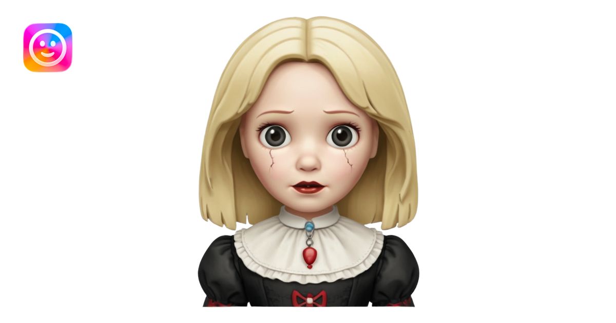 Annabelle doll from The Conjuring movie emoji | AI Emoji Generator