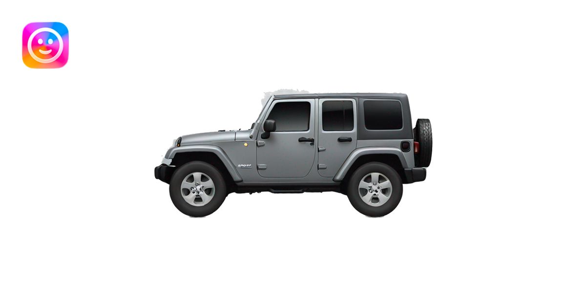 Grey Jeep wrangler emoji | AI Emoji Generator