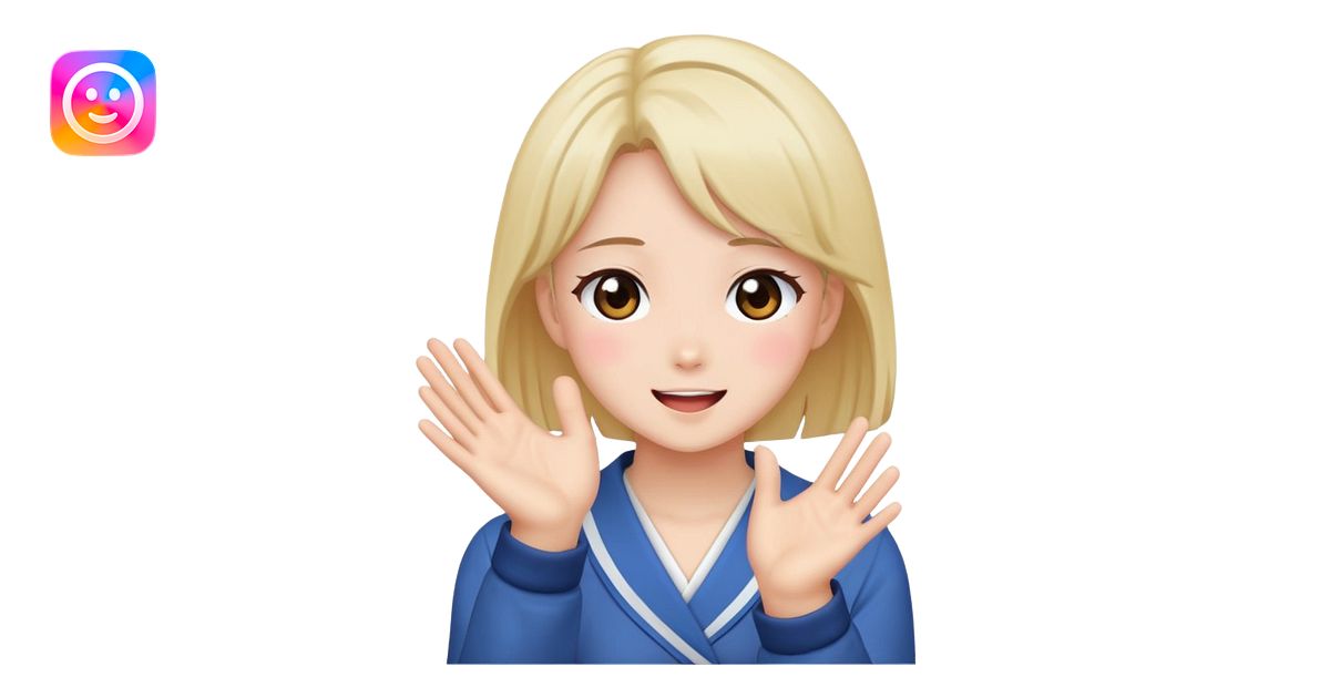 Anime girl clapping cheeks emoji | AI Emoji Generator