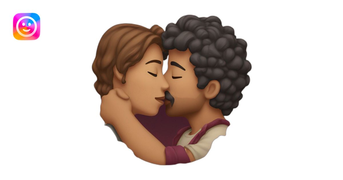 two people smooching emoji | AI Emoji Generator
