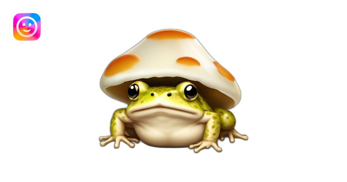 Toad qui mange un champignon emoji | AI Emoji Generator