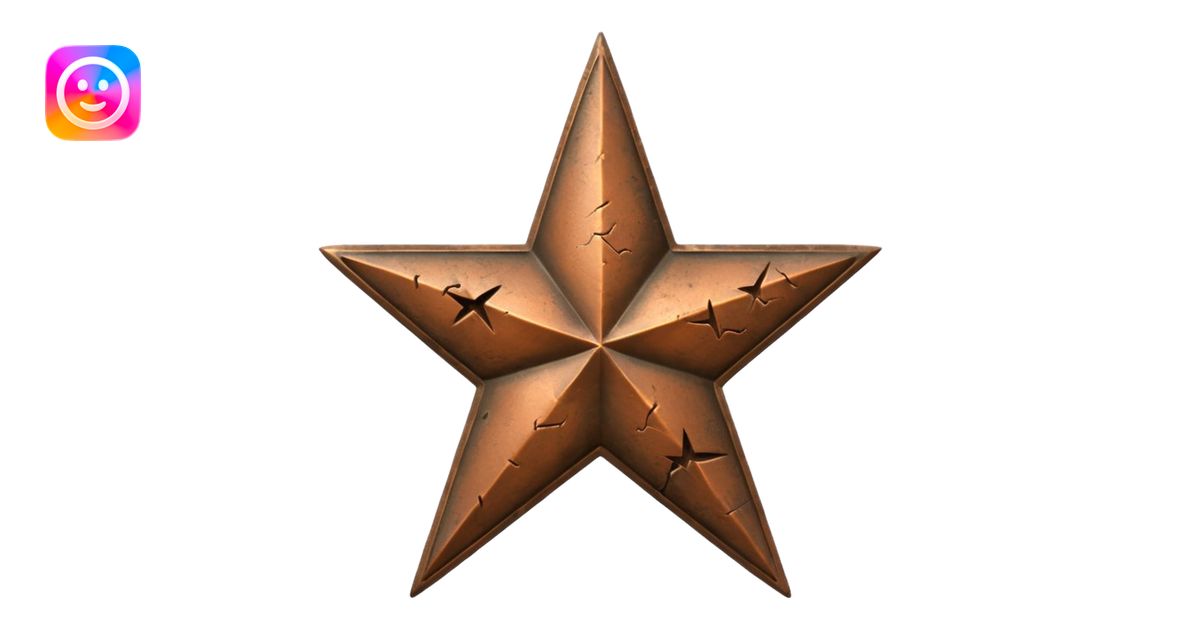 Concept: A single, bronze-colored military star (like a Bronze Star or ...