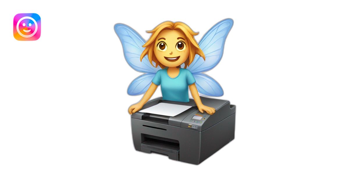 fairy on printer emoji | AI Emoji Generator