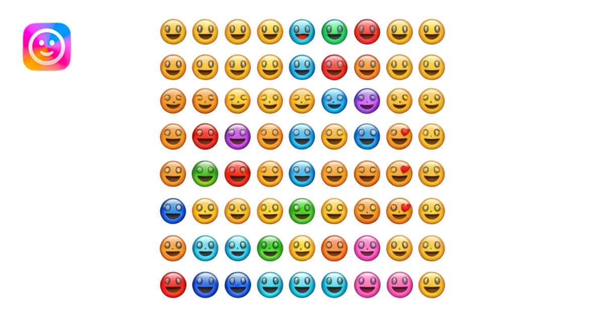 A multi emoji 1emoji maked of 25 emoji | AI Emoji Generator