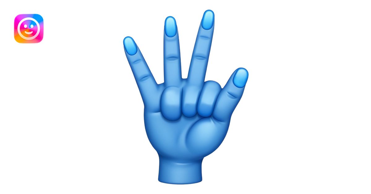 blue middle finger emoji | AI Emoji Generator