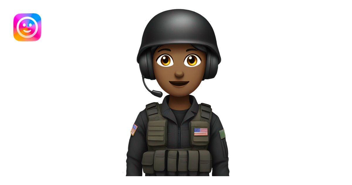 Military operator dressed in black with a helmet, without glasses ...