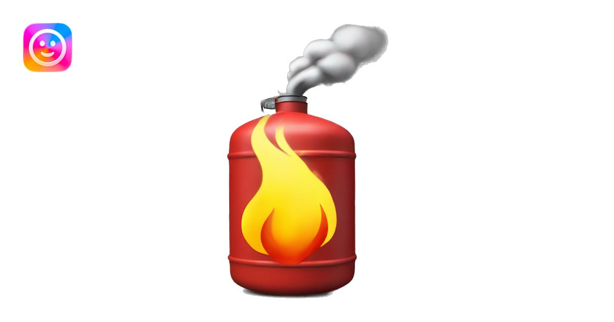 red fuel canister on fire emoji | AI Emoji Generator