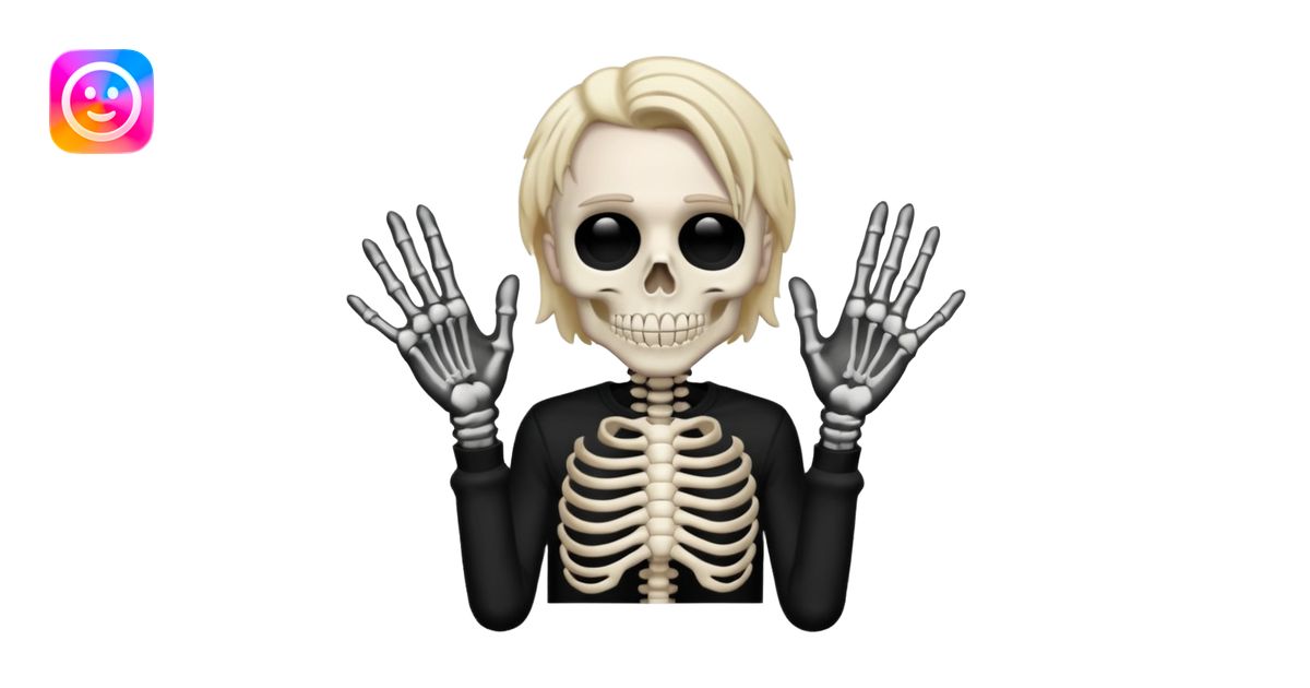 Make a Playboi Carti yvl skeleton hand emoji emoji | AI Emoji Generator