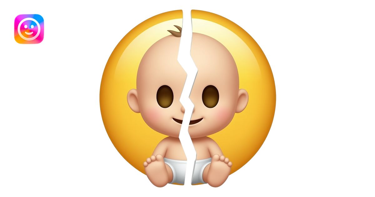 can you make an emoji of a baby being split in half emoji | AI Emoji ...