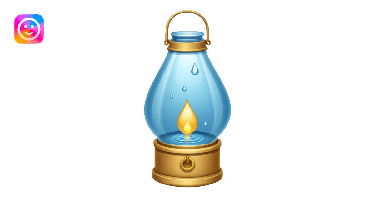 Water Lantern more water drop inside lantern emoji | AI Emoji Generator