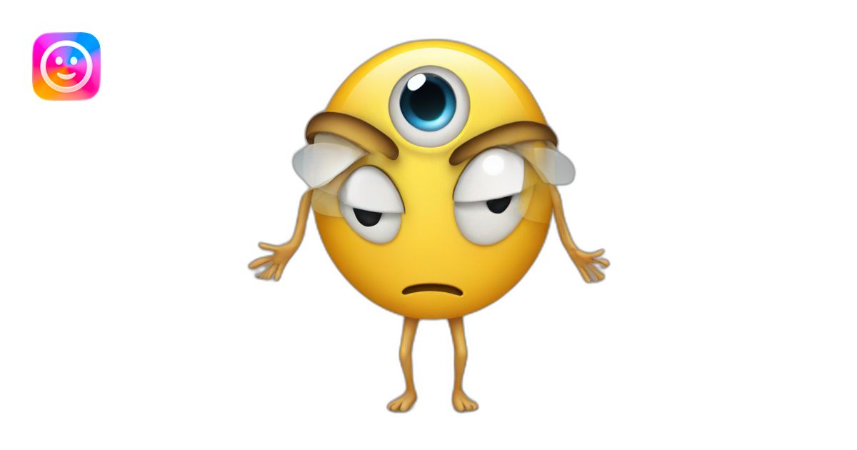 Eye with arms and legs emoji | AI Emoji Generator