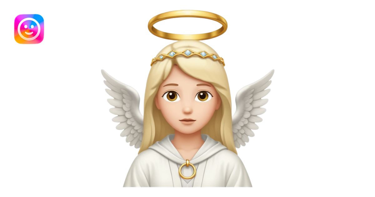 Angel with ring above head no wings emoji | AI Emoji Generator