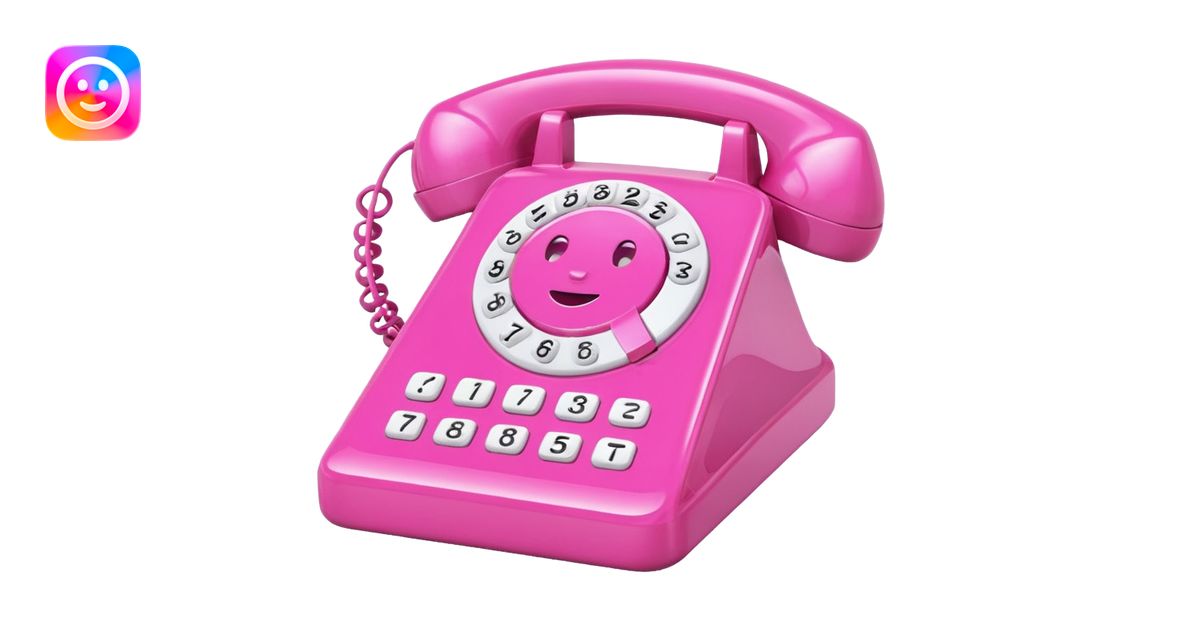 pink caller id emoji | AI Emoji Generator