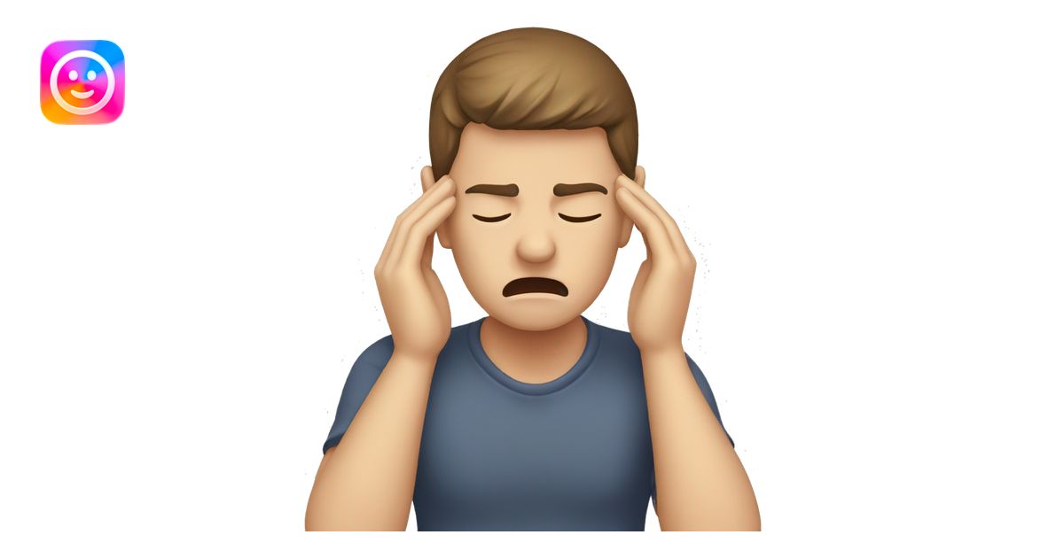Migraine pain emoji | AI Emoji Generator