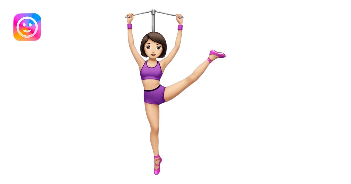 brunette with short hair (bob) and light skin pole dancing emoji | AI ...