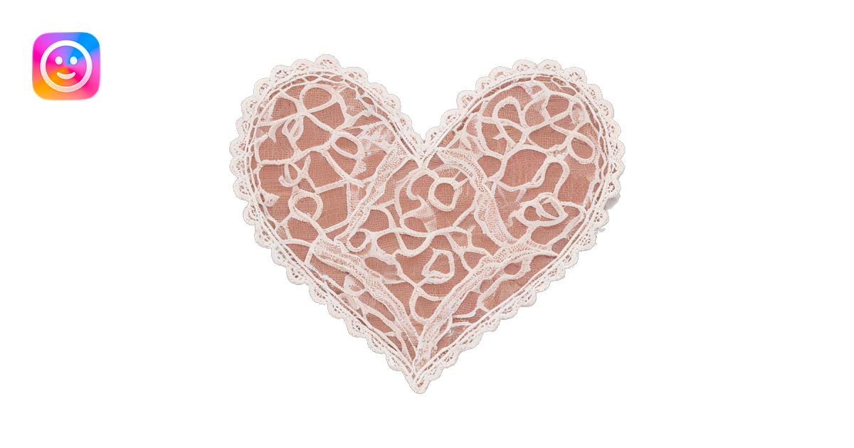 heart with lace around it emoji | AI Emoji Generator