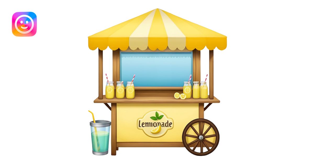 basic lemonade stall emoji | AI Emoji Generator