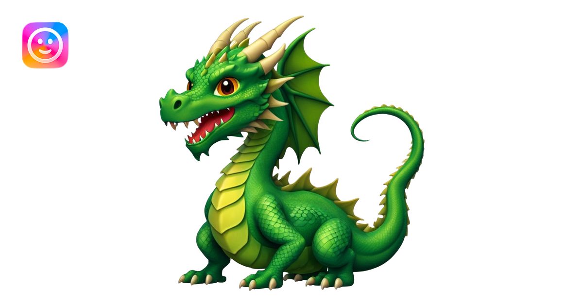 A realistic dragon emoji | AI Emoji Generator