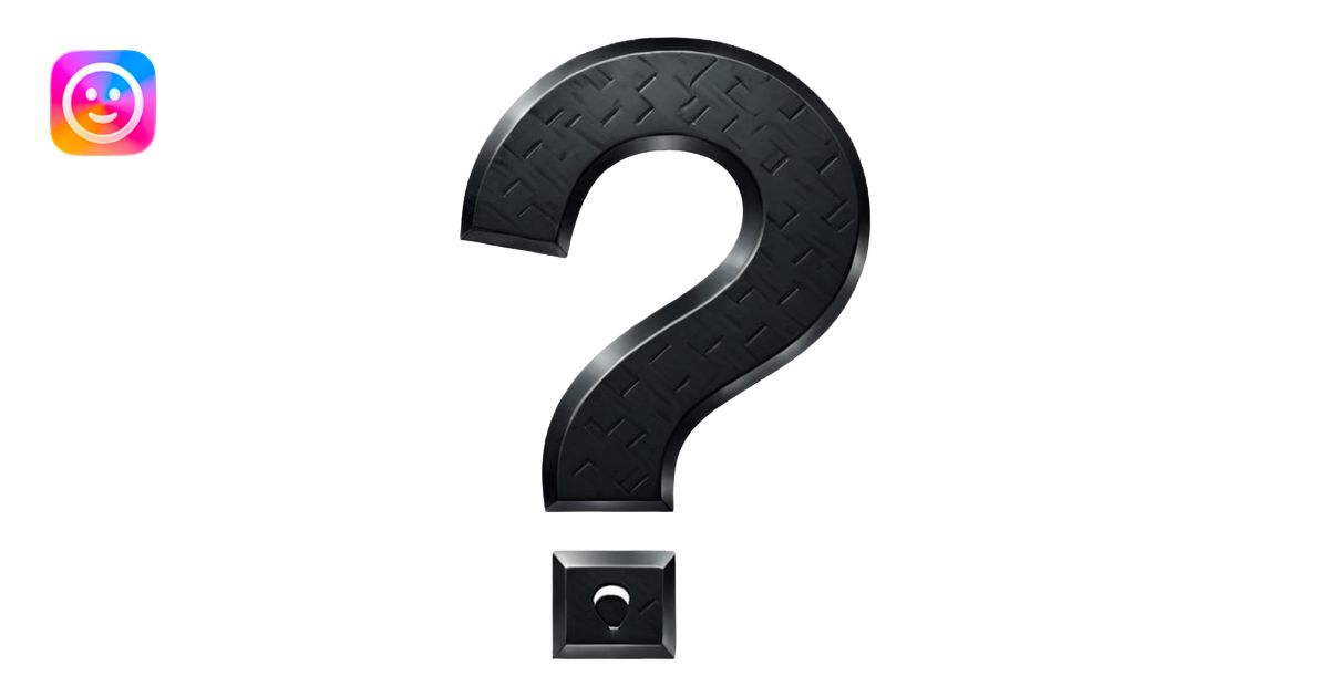 can you do one black question mark emoji | AI Emoji Generator
