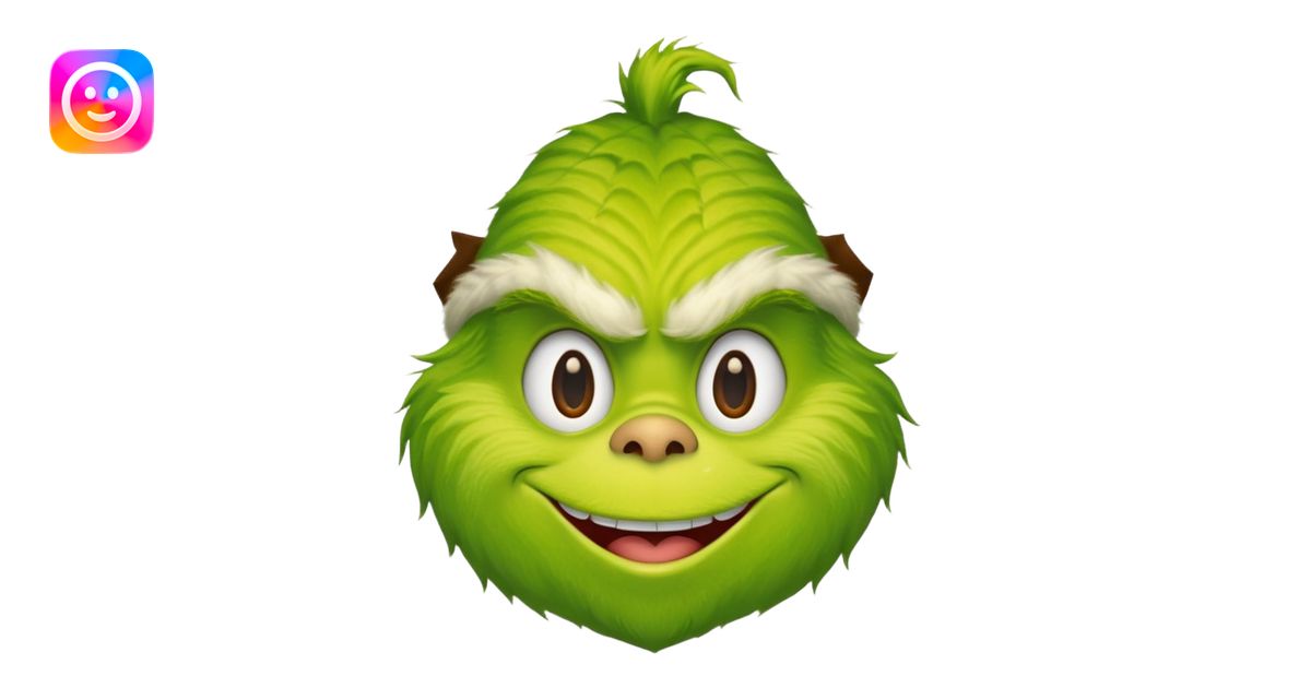 the grinch face smiling emoji emoji | AI Emoji Generator