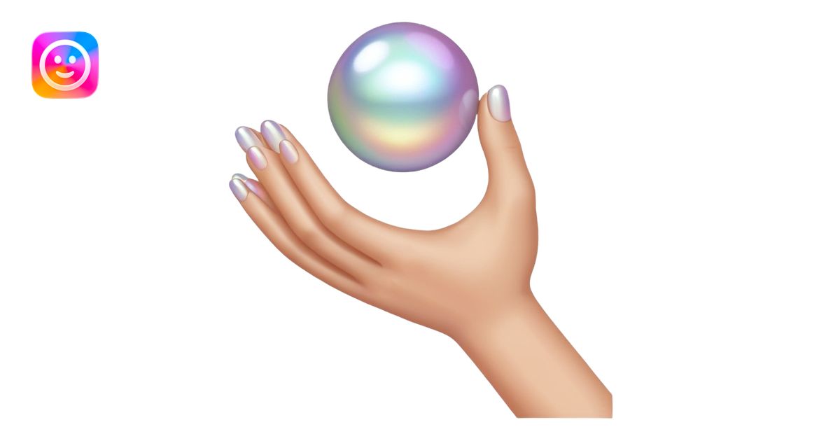 Grasping pearls emoji | AI Emoji Generator