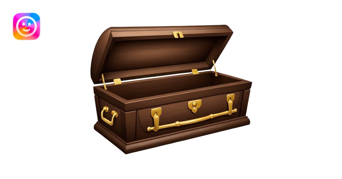 Casket with Handles and round top emoji | AI Emoji Generator