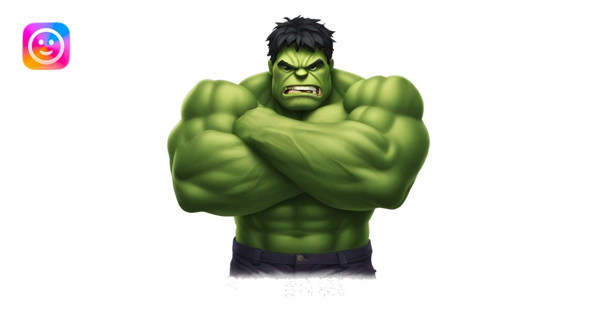 Hulk bicep emoji | AI Emoji Generator