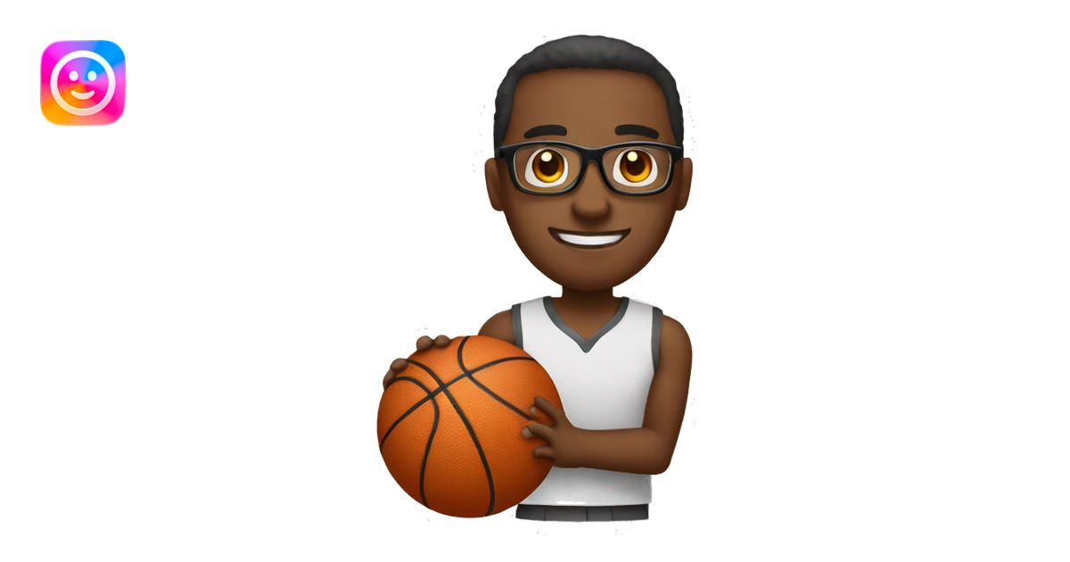 basketball as a nerd emoji | AI Emoji Generator