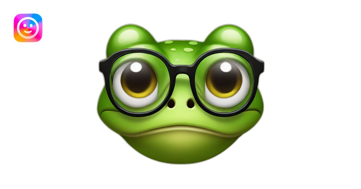 frog with glasses emoji | AI Emoji Generator