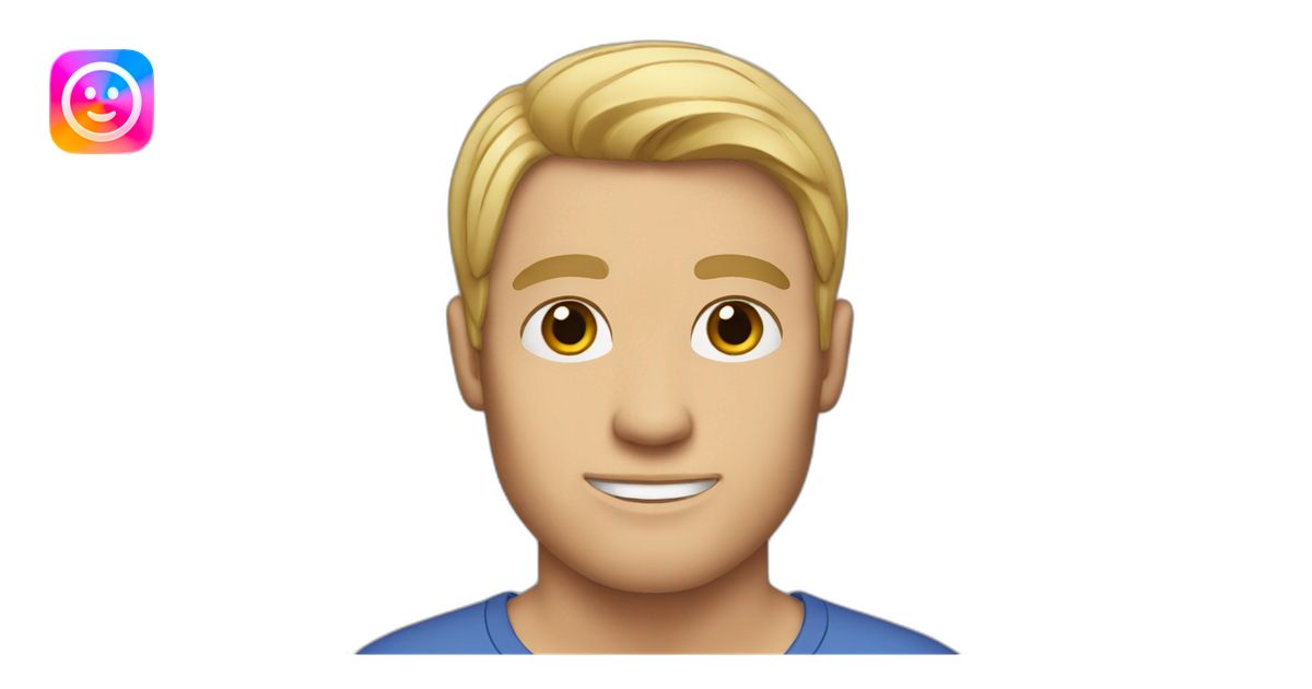 shaved white man with dark brown mid long hair emoji | AI Emoji Generator