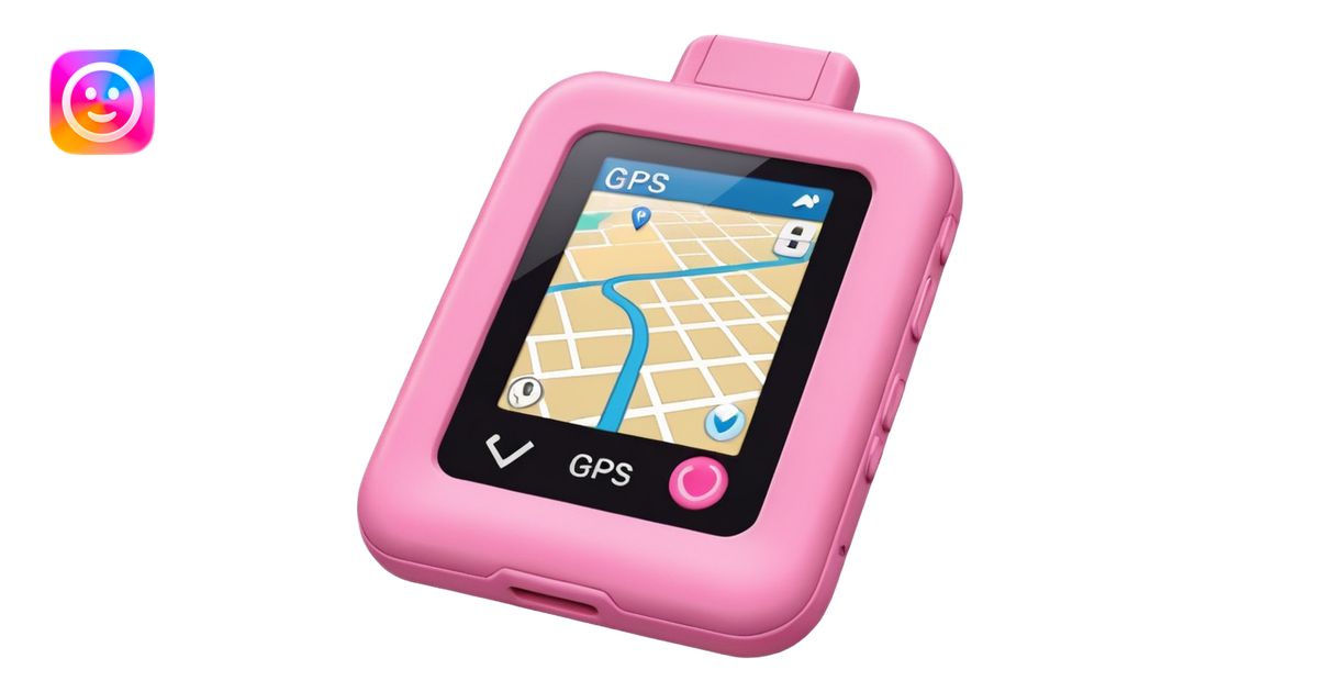 pink gps emoji | AI Emoji Generator
