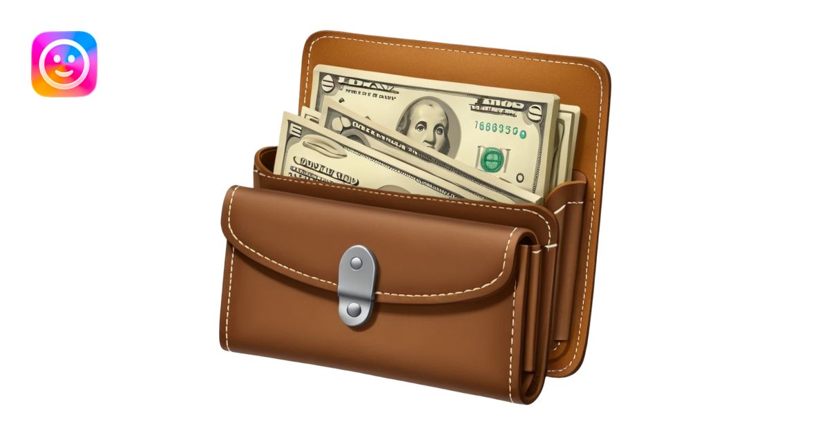 wallet with money emoji | AI Emoji Generator
