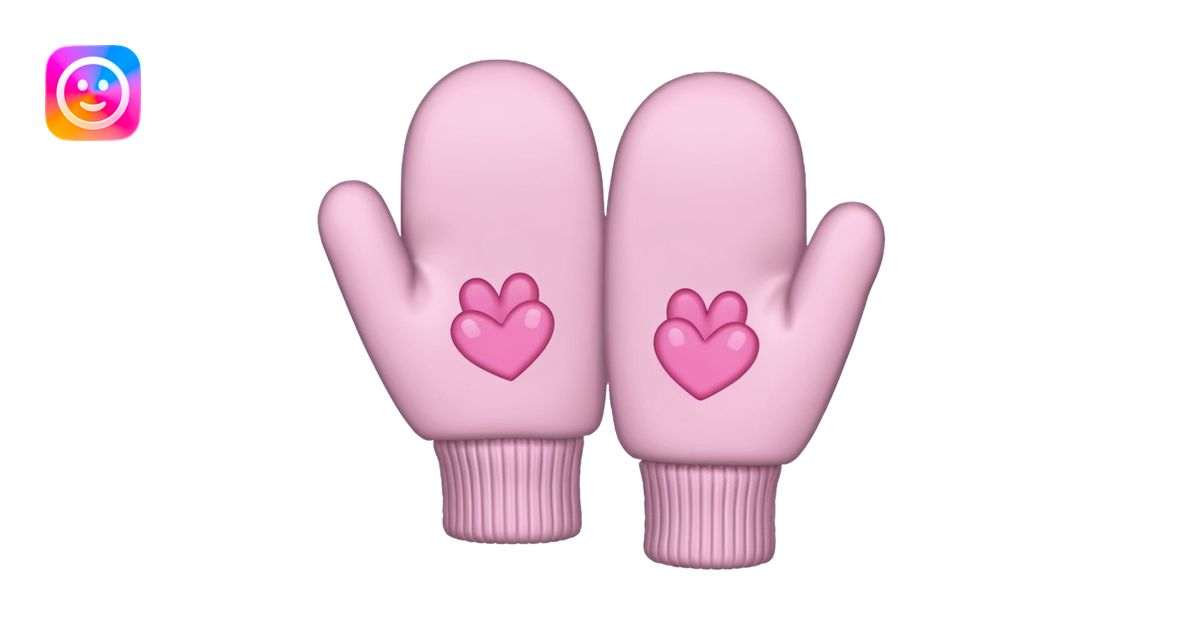 pastel pink pair of mittens emoji | AI Emoji Generator